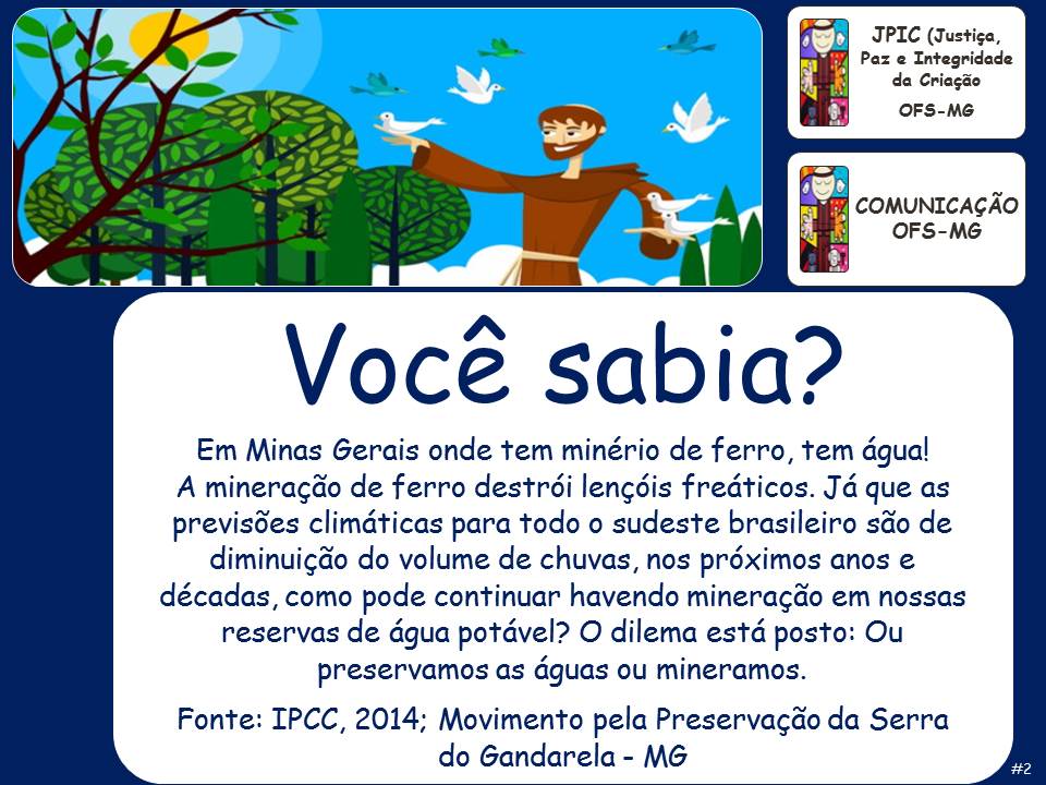 Campanha Você Sabia? | CFFB Conferência da Família Franciscana do Brasil